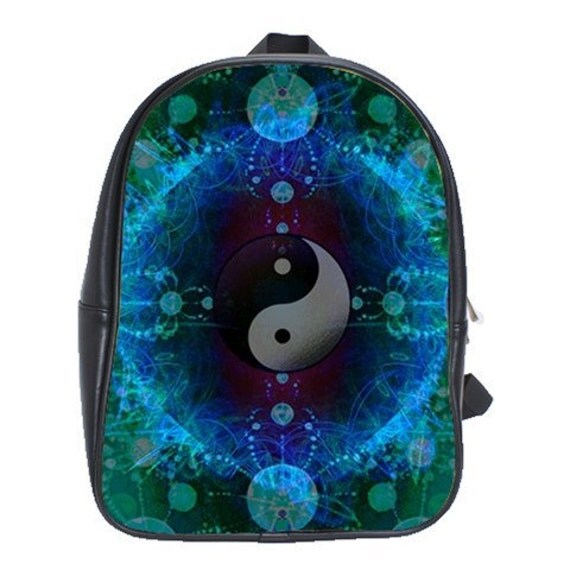 Items similar to Yin Yang Mandala Unisex Fractal Backpack-large ...