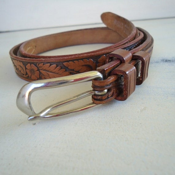 western belt tooled leather texas ranger 34 by JennyandPearl