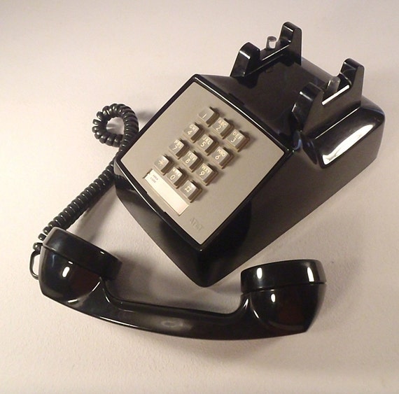 Vintage Push Button Telephone by NotYourGrandmasAttic on Etsy