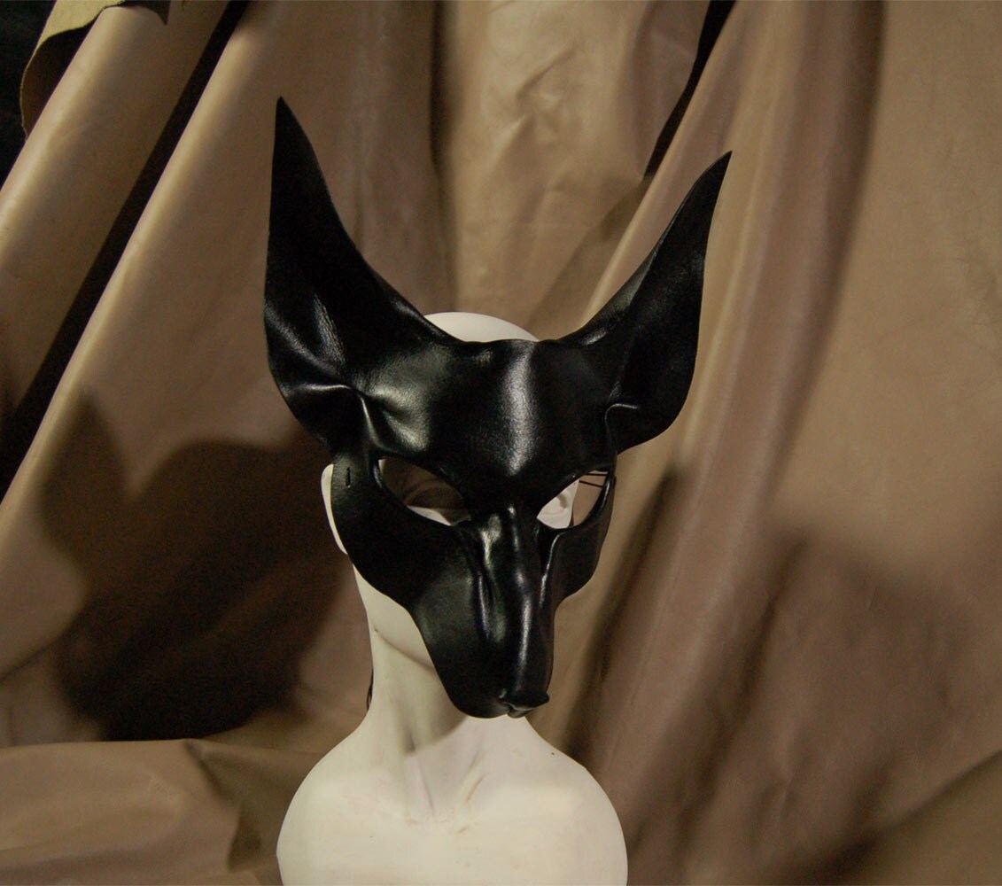 Egyptian Jackal Mask Anubis Handmade Leather Mask By