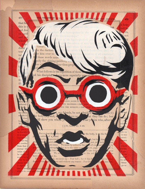 Items similar to Ghostbusters Print Halloween Mask Portrait on Etsy