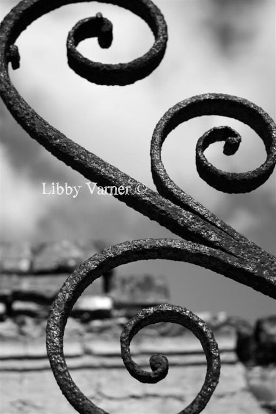 New Orleans Wrought Iron Scroll Work Cemetery 6 x 9