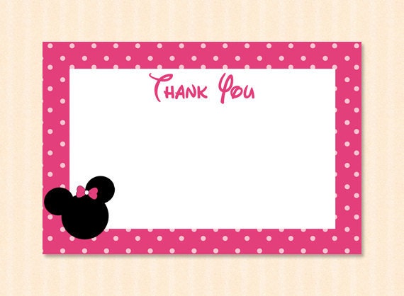 Minnie Mouse Thank You Template