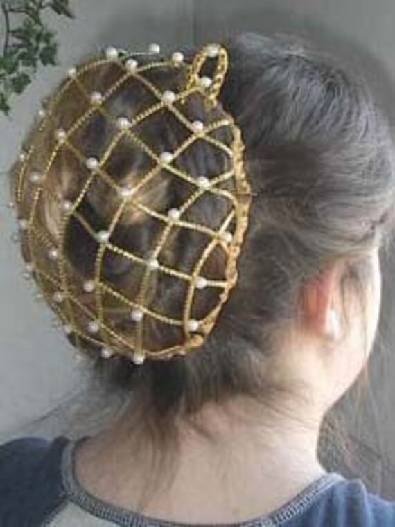 Renaissance GOLD SNOOD Caul Hairnet