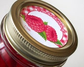 Items similar to Red Raspberry Canning labels, 2 inch round for mason ...