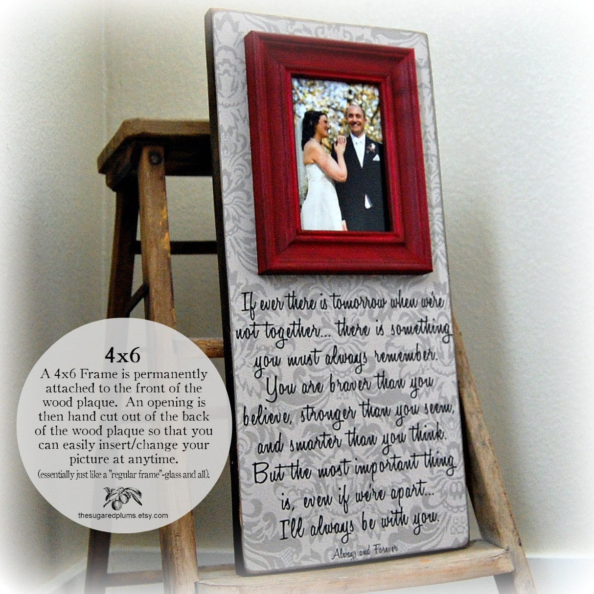 Wedding Frame Personalized Picture Frame Custom 8x20 Ever