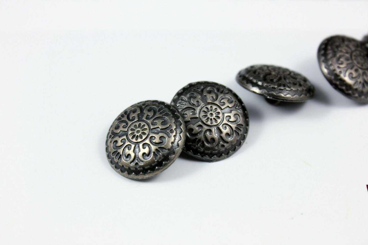 Metal Buttons Carpet Pattern Metal Buttons Nickel by Lyanwood