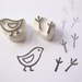 Bird and Bird Tracks Hand Carved Rubber Stamp Set