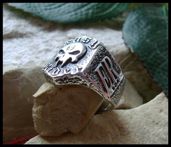1er Outlaws 69 Jack Nicholson EASY RIDER HARLEY skull ring
