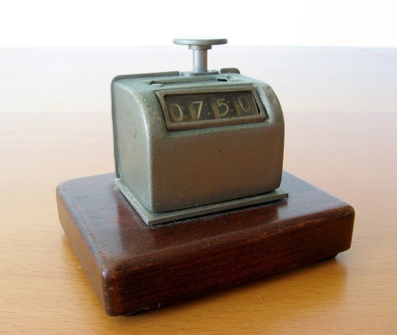Vintage Mounted Hand Counter