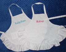 Popular items for white ruffle apron on Etsy