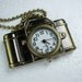 Antique Bronze Vintage Style Camera Pendant Watch by CharmAccents