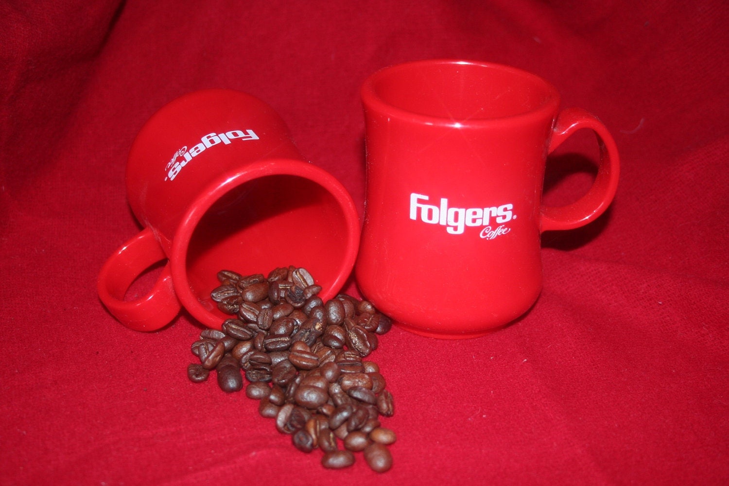 folgers coffee mugs by LivingDeadGalThingz on Etsy