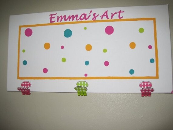 personalized children's art display board