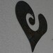 Spiral Rustic Love recycled steel custom heart rusty heart