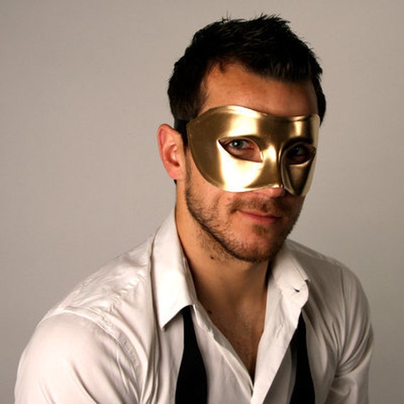 Items similar to Authentic Gold Male Mens Venetian Masquerade Ball Mask ...