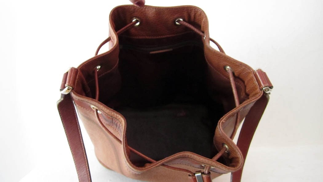 Vintage Mark Cross Leather Bucket Bag