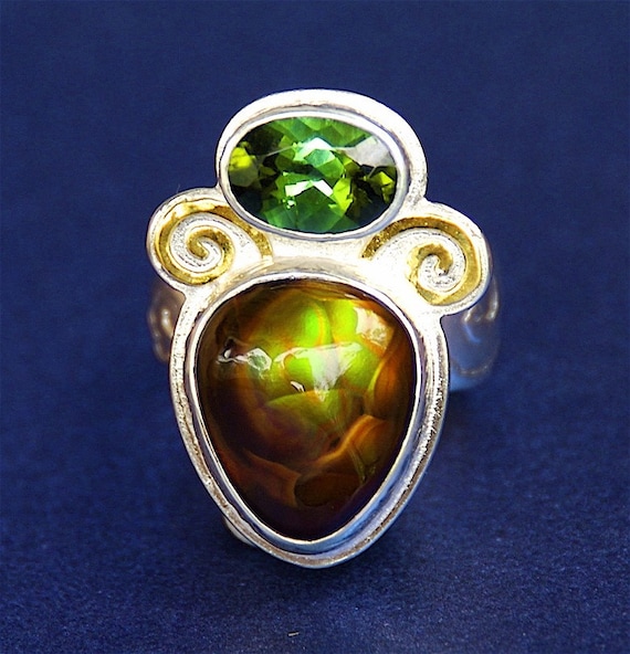 Items similar to Fire Dancer Platform Ring on Etsy