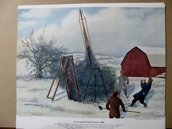 1926 Dr Robt Goddard Rocketry 1st Liquid Fueled Rocket Auburn