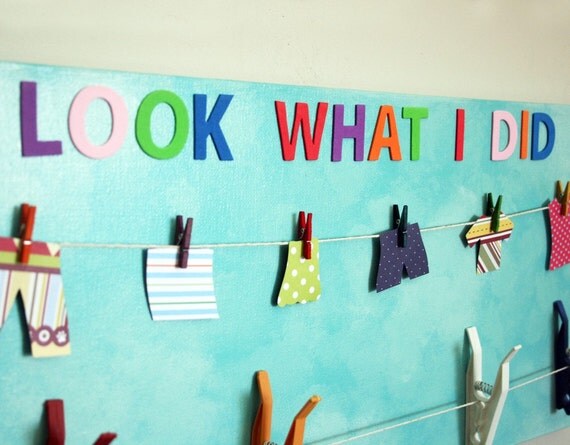 Art display board for children. Artwork canvas for by Wallfry