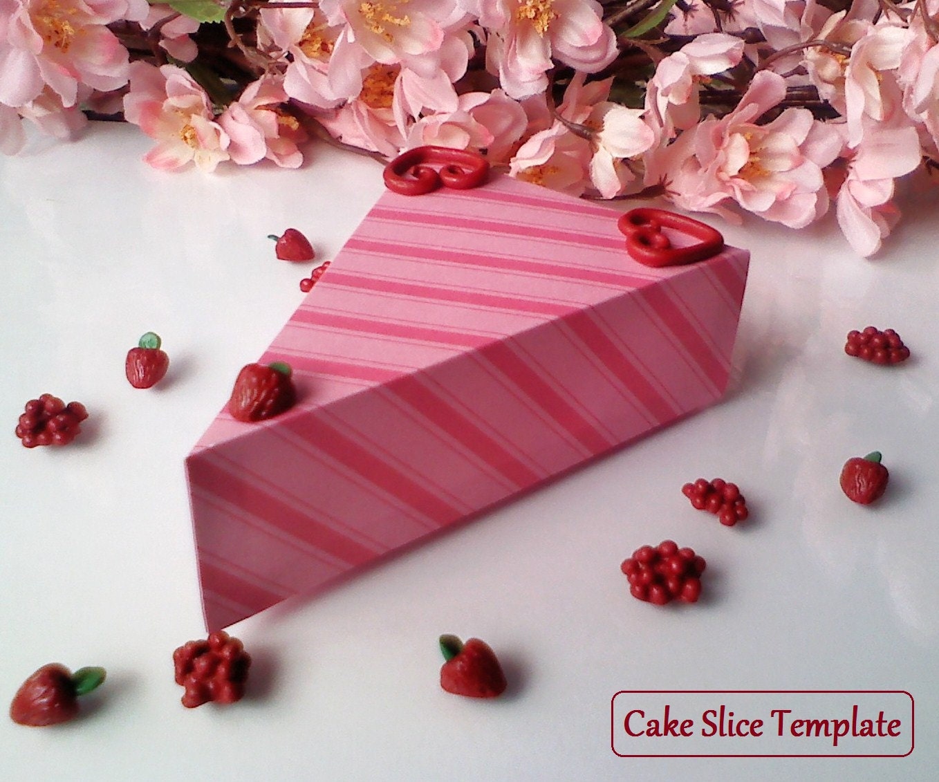 Items similar to Cake Slice Box Template - Parties, Crafts, Weddings ...