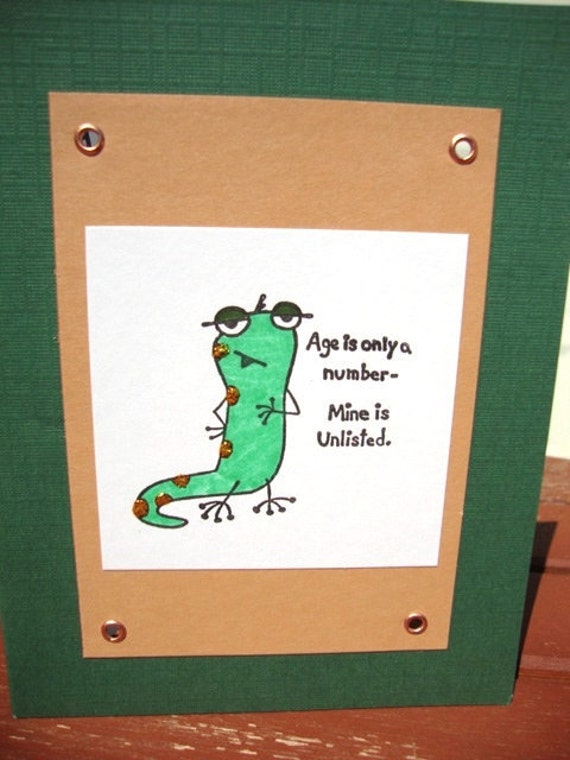 Lizard / Reptile Funny / Humorous Birthday Card