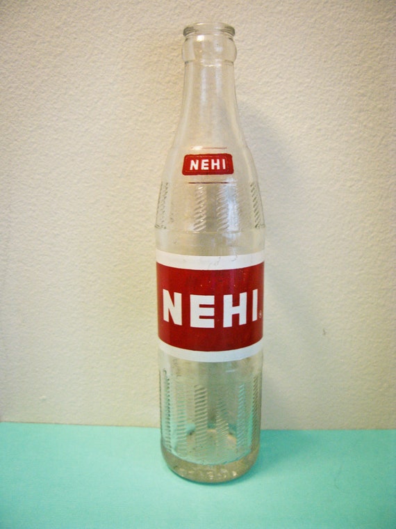 Items similar to Red Nehi Soda Bottle. 1950s-early 1960s. Bottled in ...