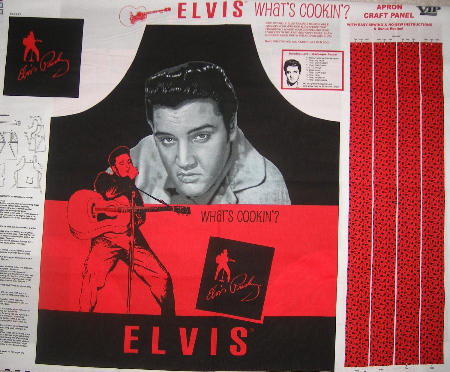 NEW ITEM ELVIS PRESLEY APRON FABRIC PANEL