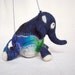Babajide Blue Felt Elephant Puppet Art by TwoSadDonkeys on Etsy