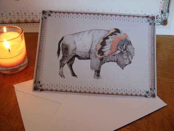 White Bison // Greeting Card