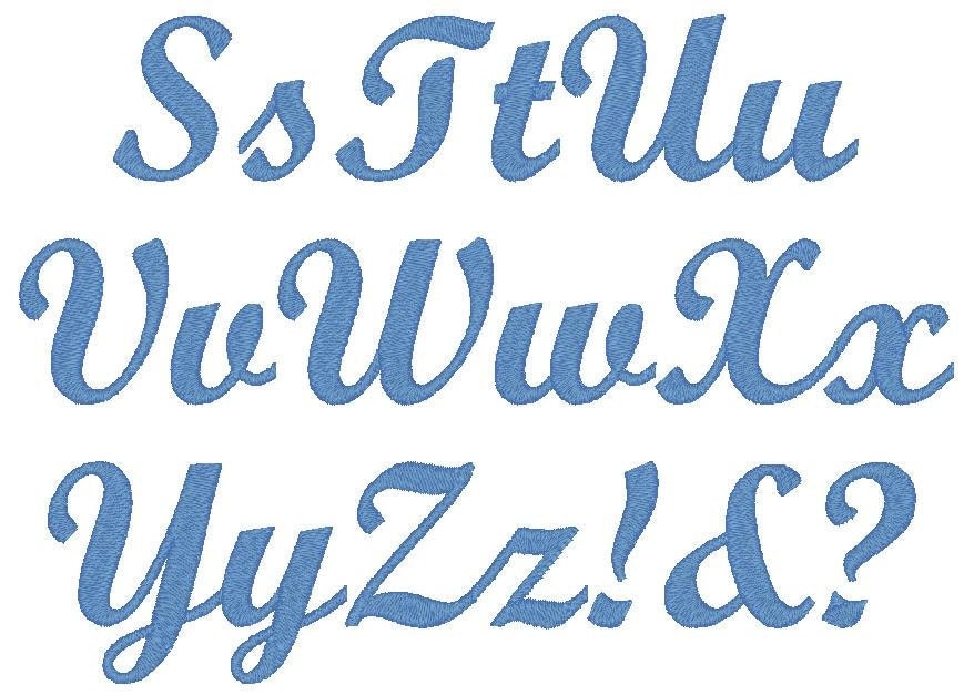 PES ONLY Script MT Bold Font Machine Embroidery Monogram Set