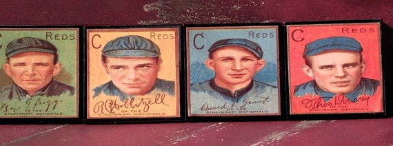 Cincinnati Reds Baseball Card Coaster Set Sports by CheltenhamRoad