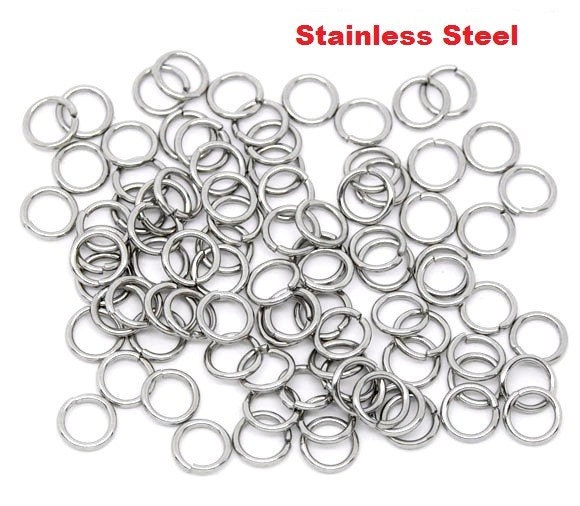 500 pcs Stainless Steel Open Jump Rings 7mm 18 by FavoredMemories