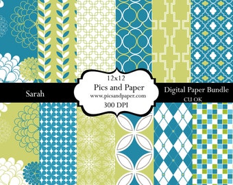 Digital scrapbooking paper and crafts 12x12 Polka by PicsandPaper