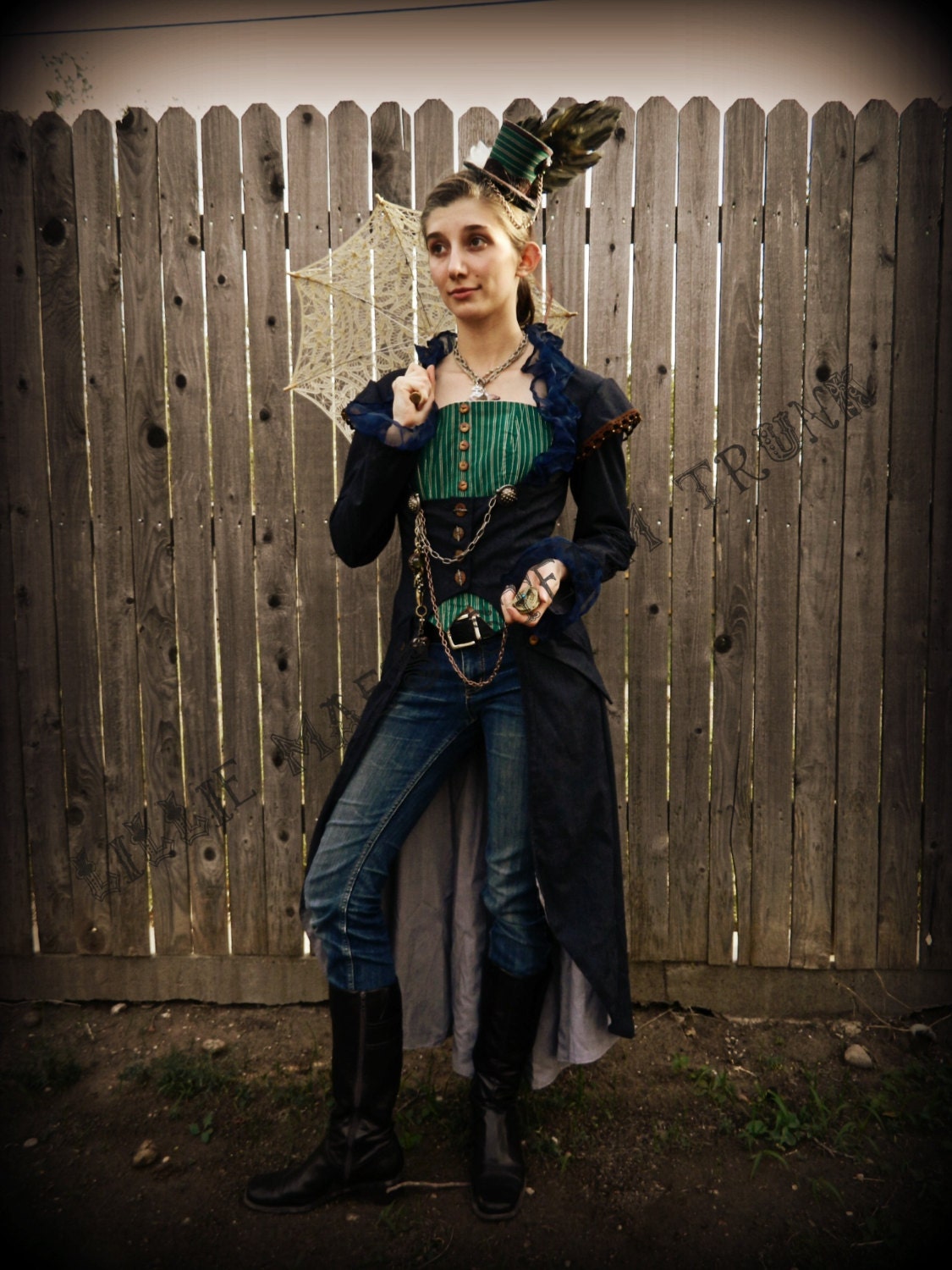 Steampunk Blue Traveler's Jacket