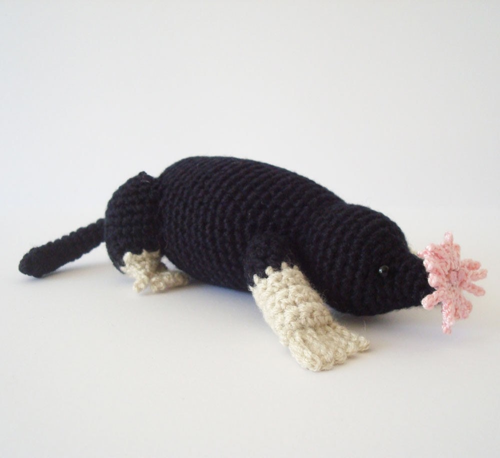 Star Nosed Mole Crochet Pattern Amigurumi Mole Pattern Stuffed