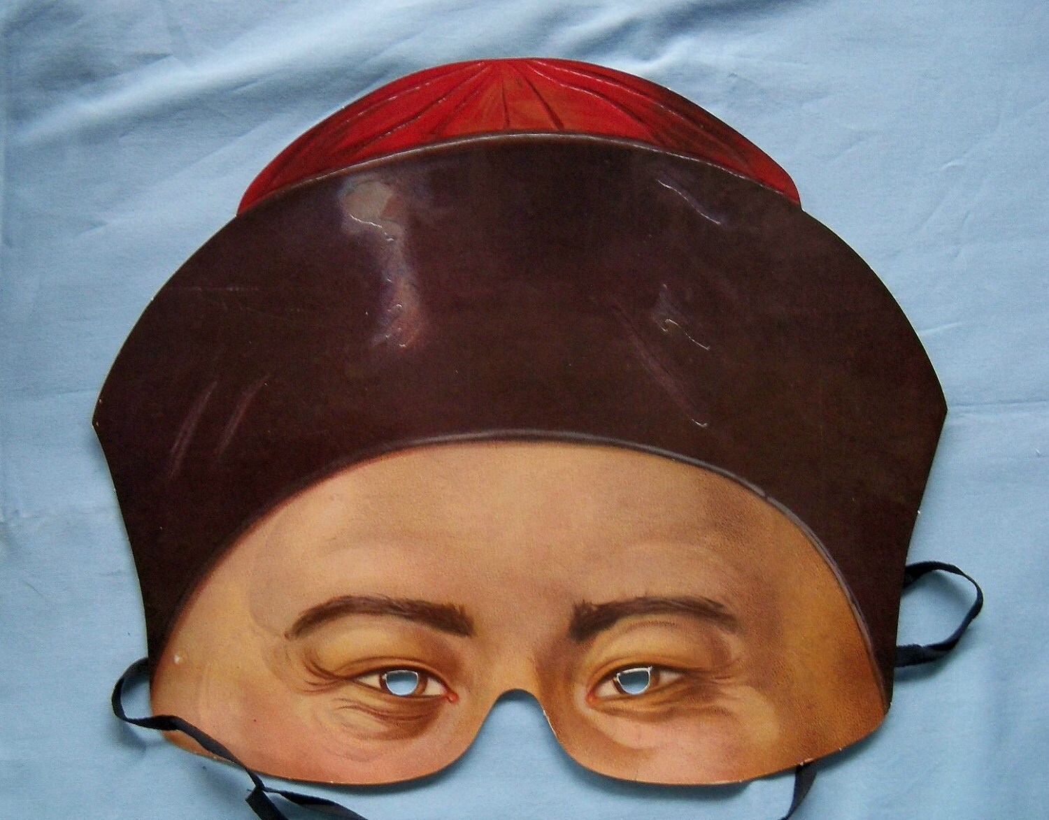 Victorian-Era-Chinaman Mask Embossed Paper Mask Die Cut