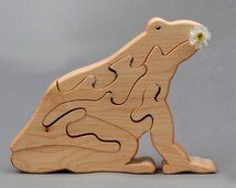 Unique wood frog toy related items | Etsy