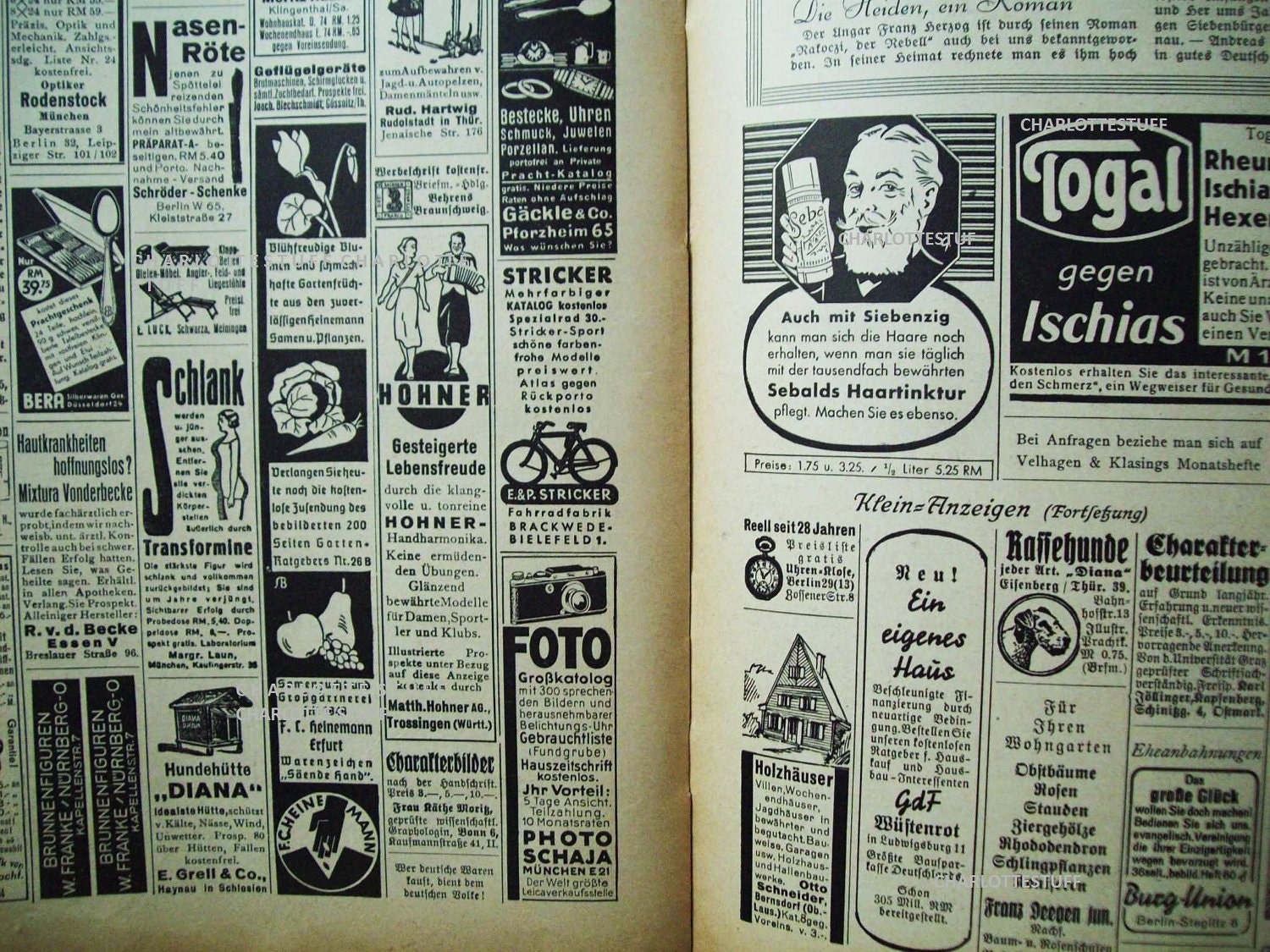 1930s German Ads from a Vintage Magazine