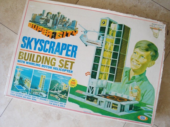 Super City Skyscraper Building Set Vintage 1968 Ideal