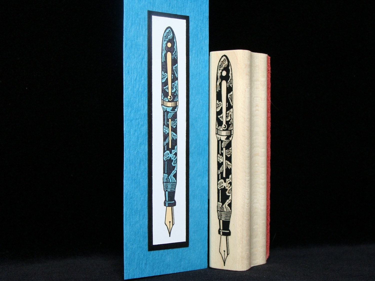 fountain pen rubber stamp