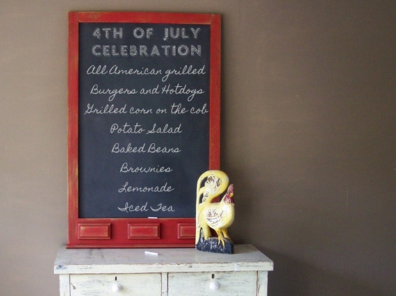 Barn Red Chalkboard Summer Fun Kitchen Chalkboard Country