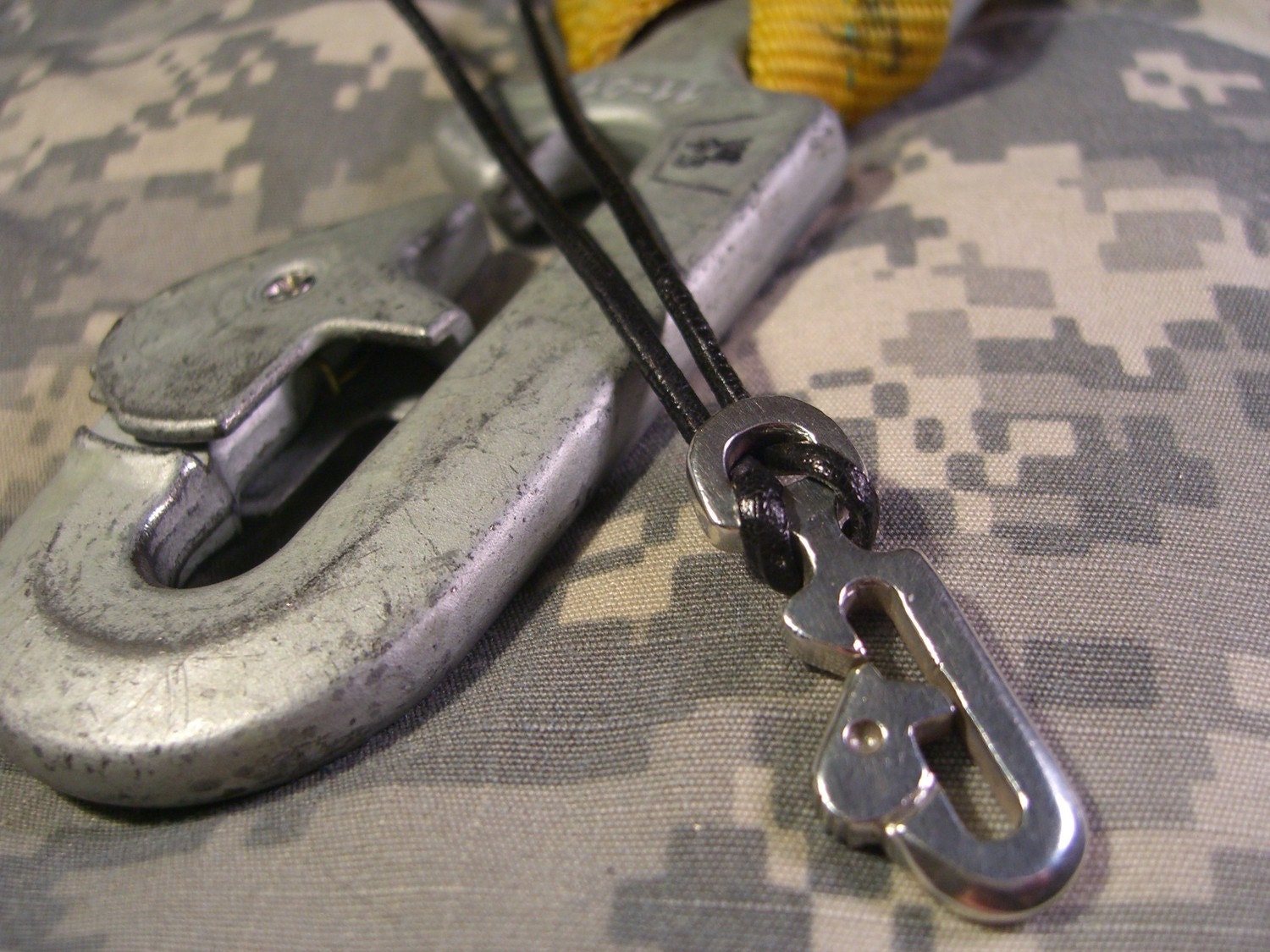 Static Line Snap Hook Pendant STERLING SILVER