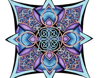 Printable Celtic Cross Coloring Page PDF Instant by EllesDragons