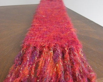 Purple Pyramid Loom Knitted Scarf by keepsmesane1972 on Etsy
