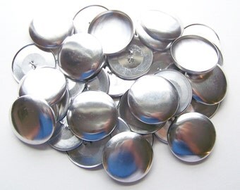 Items similar to Aluminum Buttons to cover 1 1/8 inch size 50 quantity ...