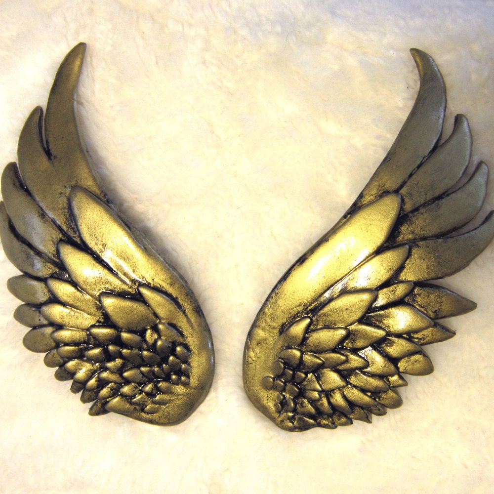 Gold Brass wing hair clip set valkyrie Thor She ra