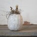 Rustic Autumn Paper Mache Pumpkin by ClothandPatina on Etsy