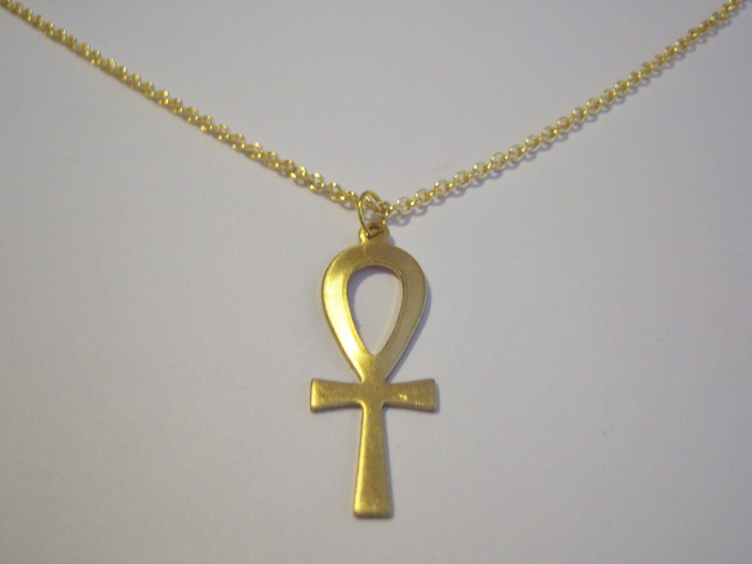 Beautiful Gold Plated Egyptian Ankh on a 2.2mm Gold Plated
