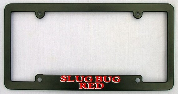 Slug Bug Red License Plate Frame by blingmybug on Etsy